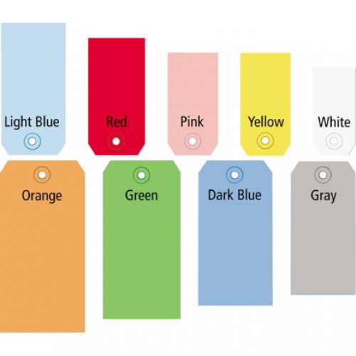 3 3/4" x 1 7/8" Yellow 13 Pt. Shipping Tags - Pre-Strung